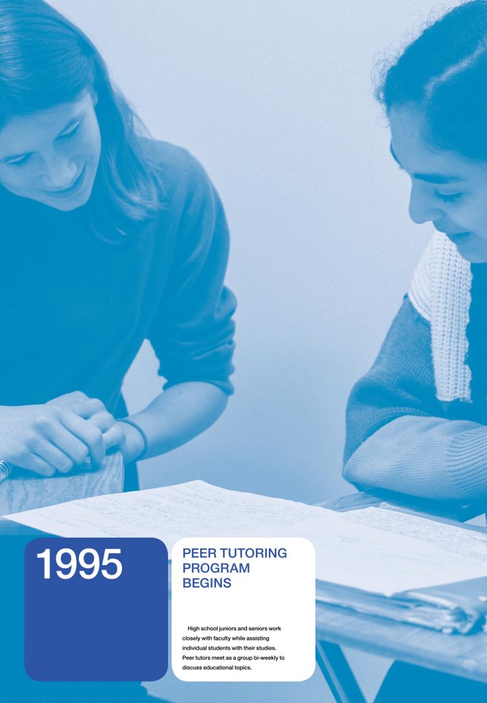 1995: PEER TUTORING PROGRAM BEGINS | Dalton 100